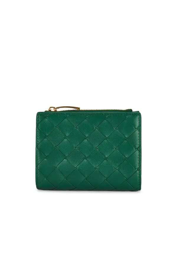 Bottega Veneta Small Bi-fold Wallet - Jungle & Gold