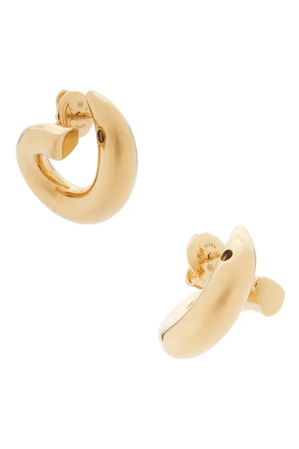 Bottega Veneta Small Sardine Earrings - Yellow Gold