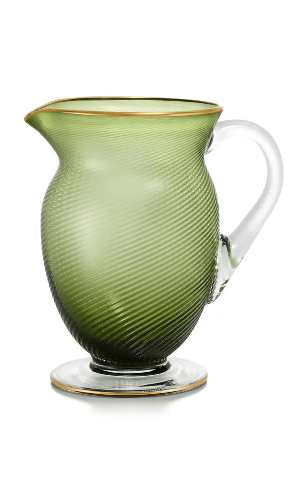 Tiffany & Co. Exclusive Twist Crystal Pitcher - Green
