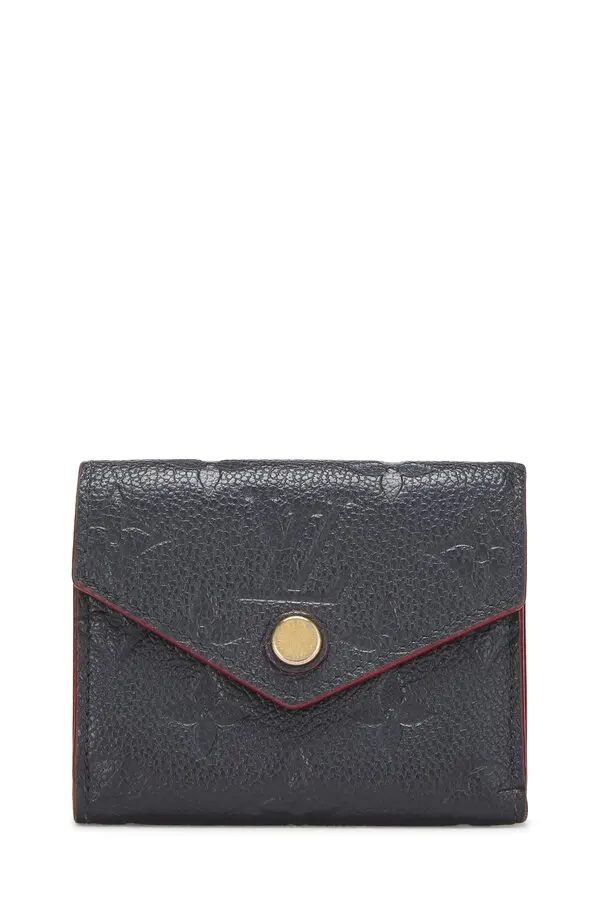 LOUIS VUITTON Bleu Infini Monogram Empreinte Zoe Wallet - Navy