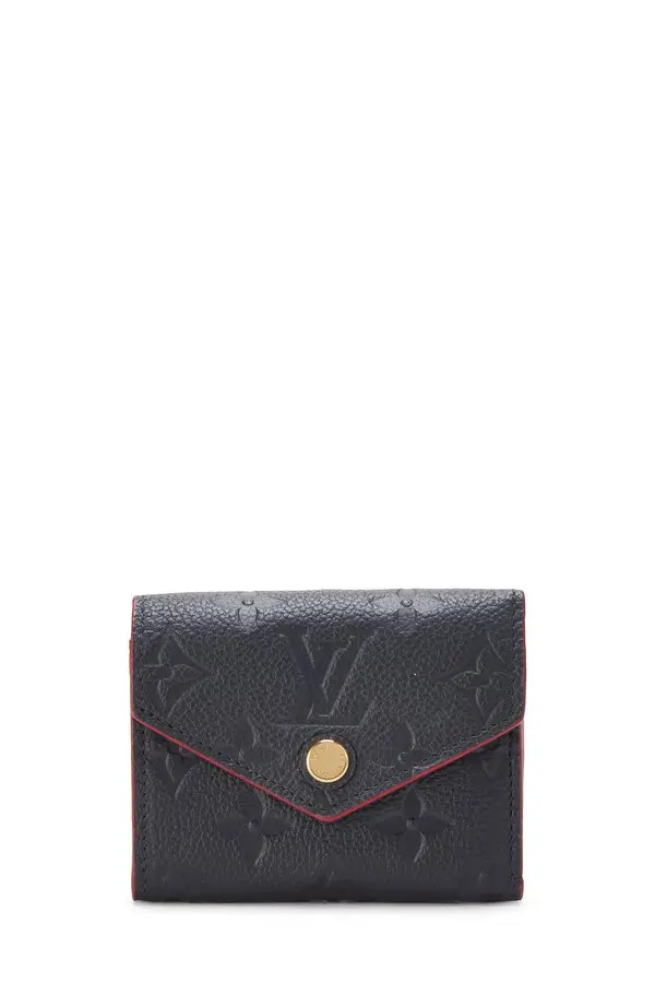 LOUIS VUITTON Bleu Infini Monogram Empreinte Zoe Wallet - Navy
