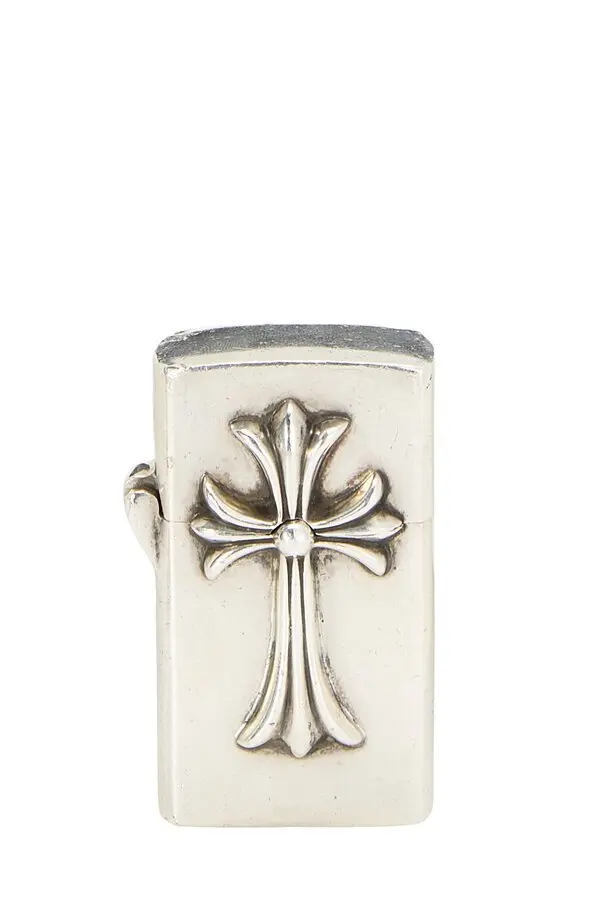 Chrome Hearts Sterling Cross Zippo Lighter - Silver