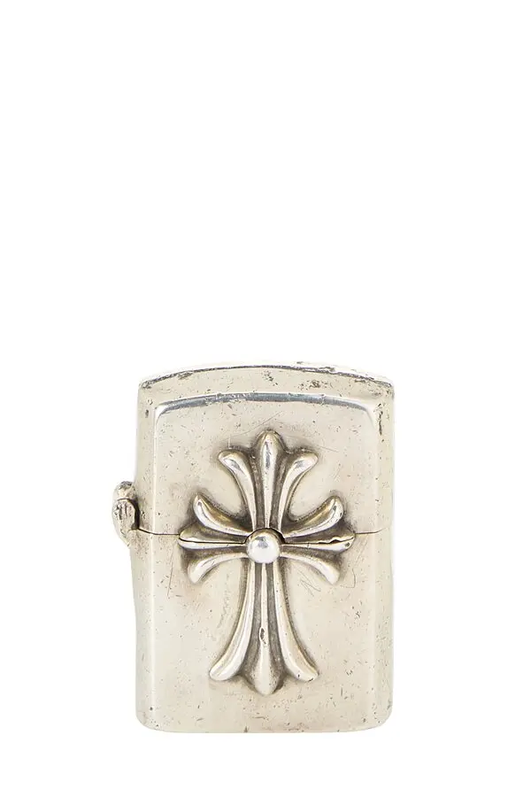 Chrome Hearts Sterling Cross Zippo Lighter - Silver