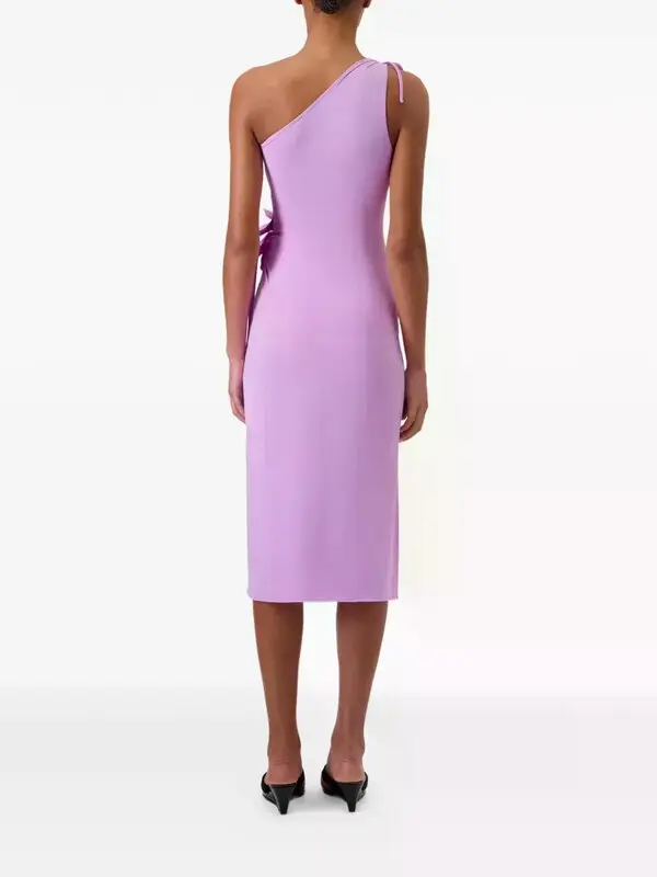 Coperni Asymmetric Flower Gown Midi Dress