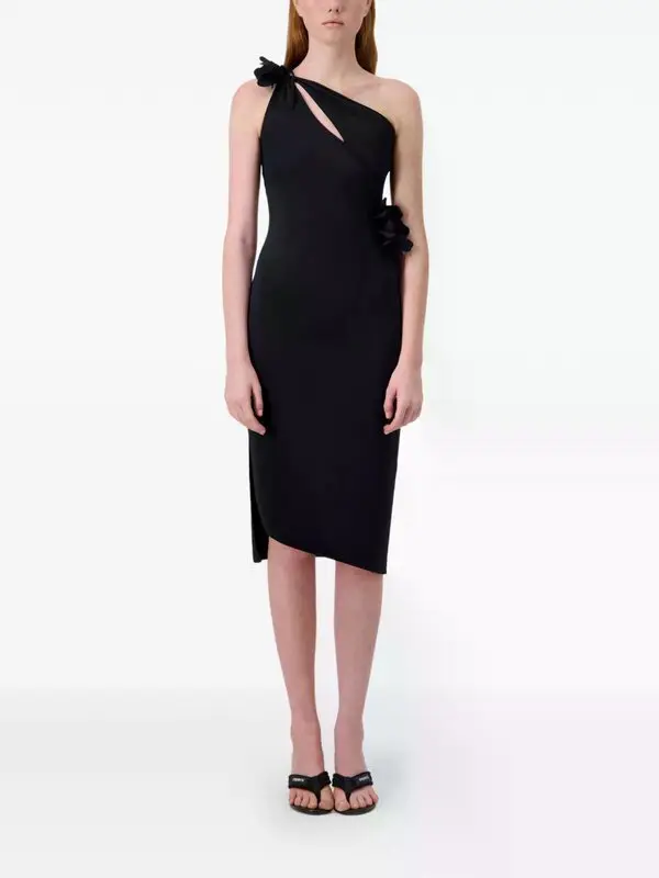 Coperni Asymmetric Mini Flower Dress