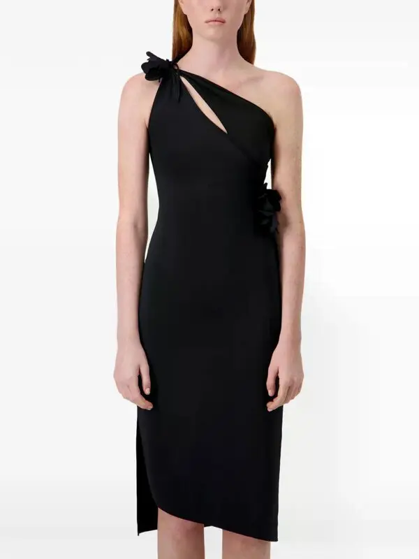 Coperni Asymmetric Mini Flower Dress