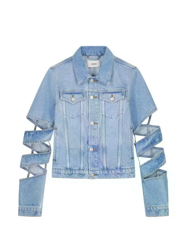 Coperni Spiral Denim Jacket - Blue