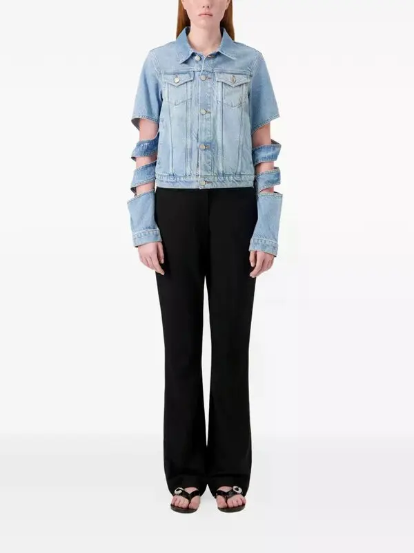 Coperni Spiral Denim Jacket - Blue