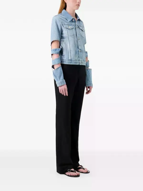 Coperni Spiral Denim Jacket - Blue