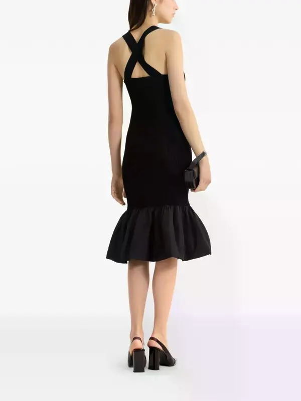 PATOU Ruffled-hem Midi Dress