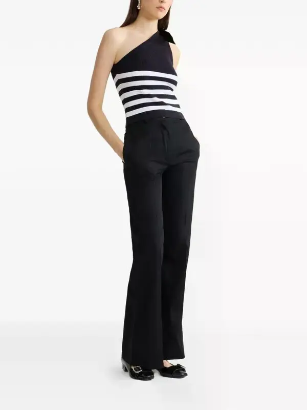 PATOU Striped One-shoulder Top With Bow
