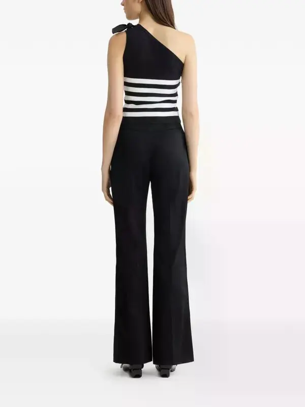 PATOU Striped One-shoulder Top With Bow