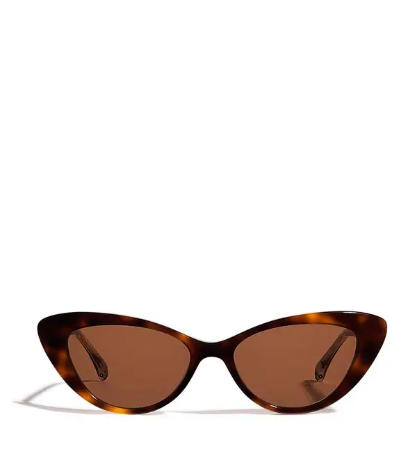 Maje Acetate Cat-eye Sunglasses - Brown