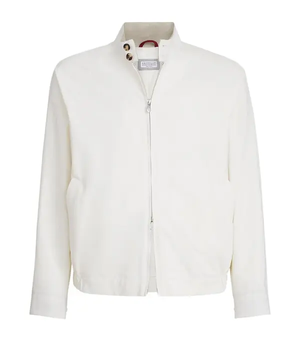 Brunello Cucinelli Water-resistant Cotton-blend Jacket - White