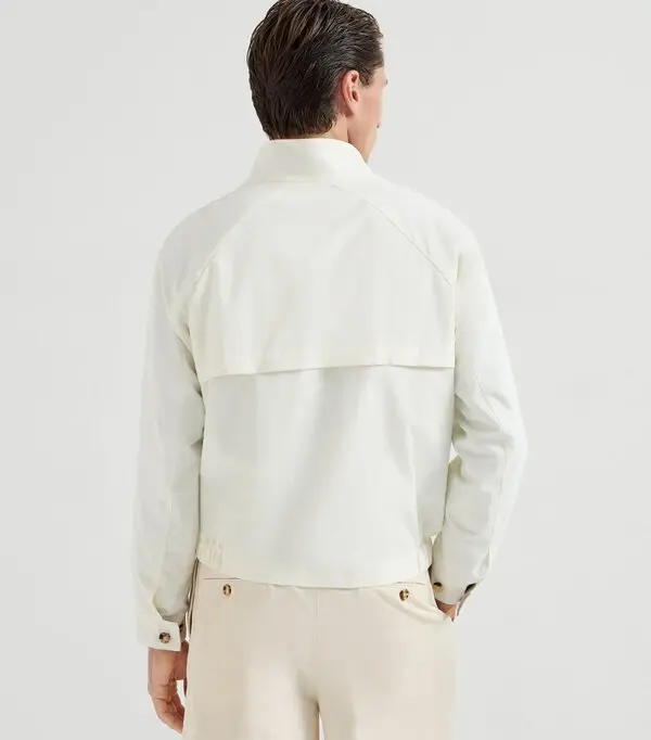 Brunello Cucinelli Water-resistant Cotton-blend Jacket - White