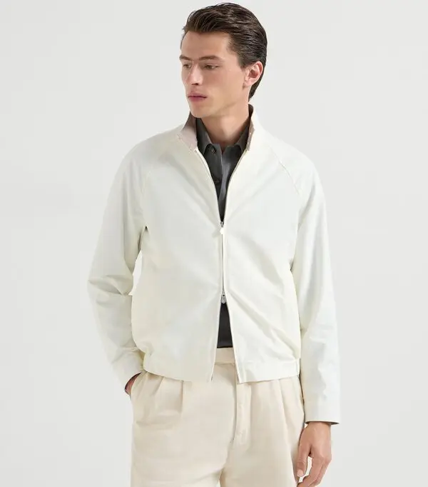 Brunello Cucinelli Water-resistant Cotton-blend Jacket - White