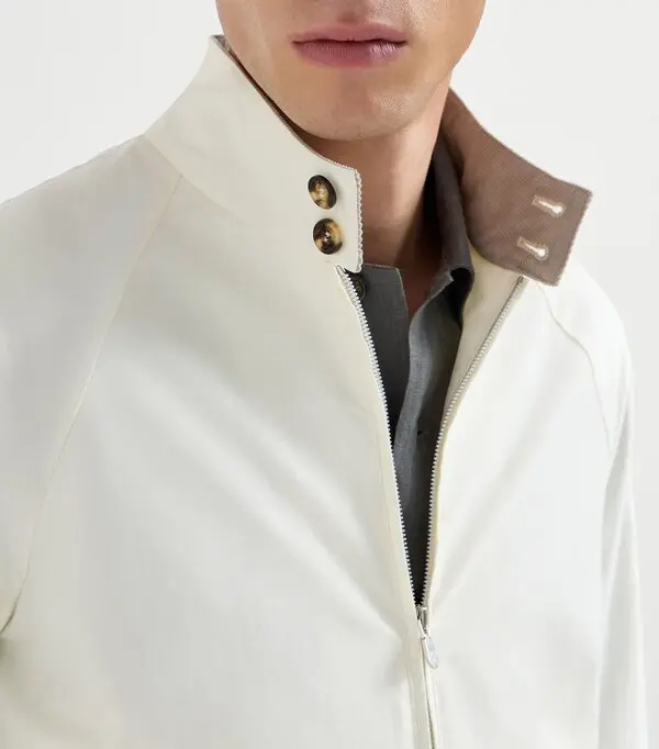 Brunello Cucinelli Water-resistant Cotton-blend Jacket - White