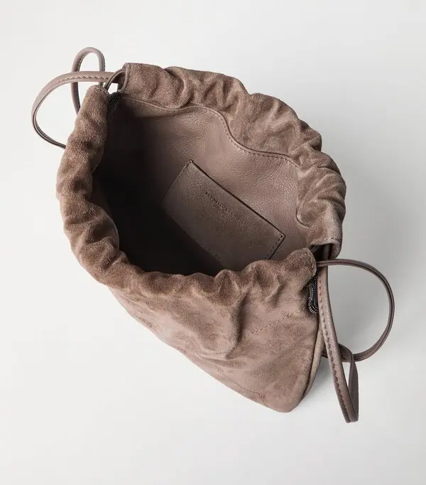 Brunello Cucinelli Suede Duo Pouch