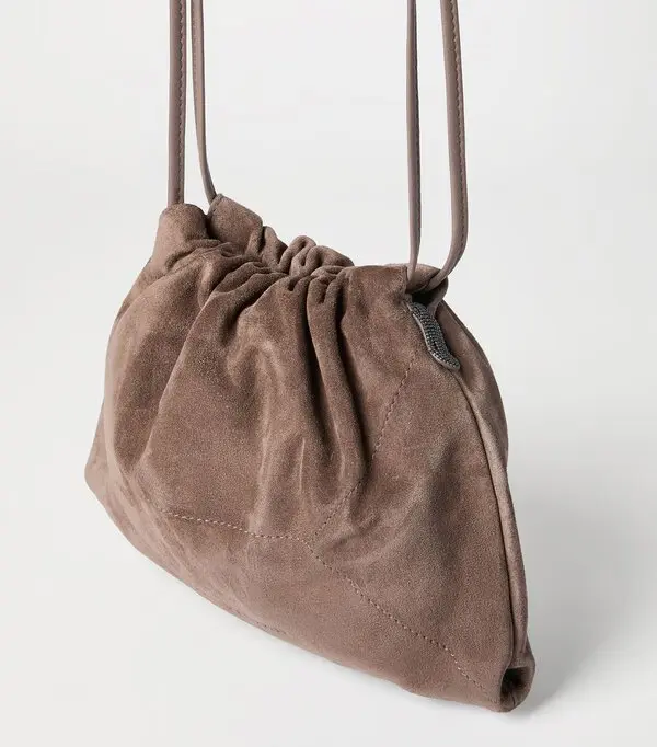 Brunello Cucinelli Suede Duo Pouch