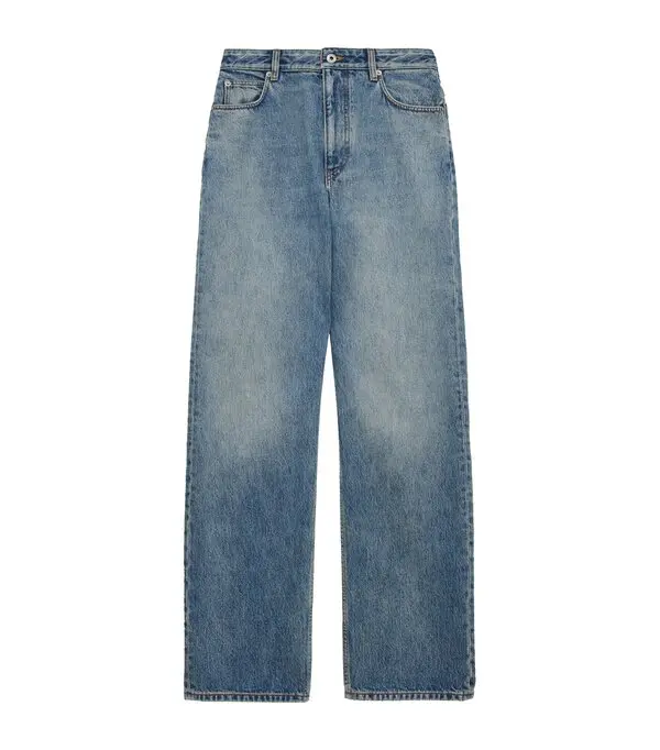 Loewe Anagram Wide-leg Jeans - Blue