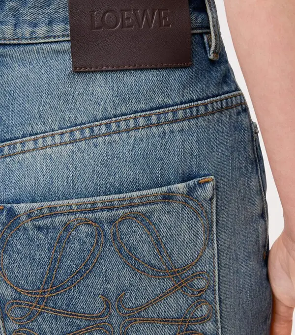Loewe Anagram Wide-leg Jeans - Blue