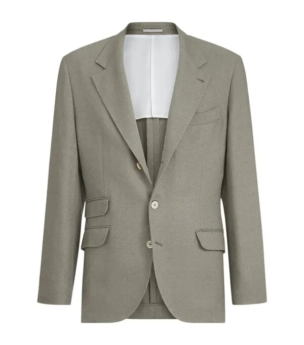 Brunello Cucinelli Deconstructed Cavallo Blazer - Brown