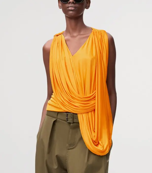 Loewe Draped Sleeveless Top - Yellow