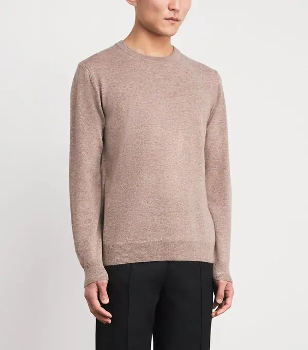 Sunspel Cashmere Crew-neck Sweater - Beige