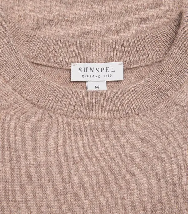 Sunspel Cashmere Crew-neck Sweater - Beige