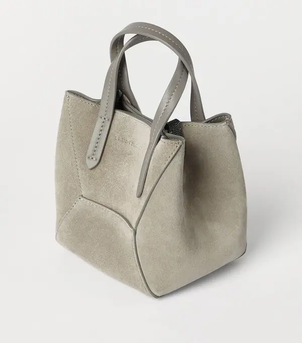 Brunello Cucinelli Mini Suede Bc Duo Tote