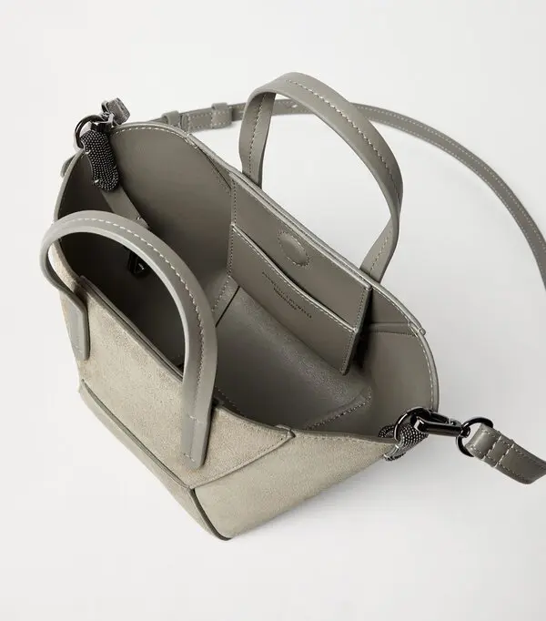 Brunello Cucinelli Mini Suede Bc Duo Tote