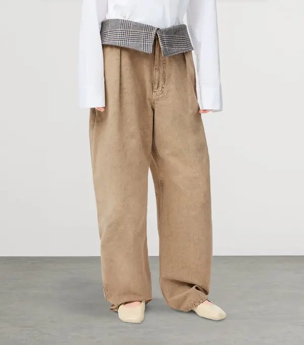 Loewe Cotton-wool Barrel Jeans