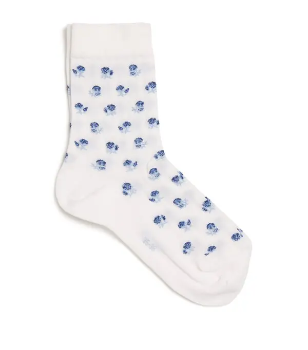Falke Floral Cotton Touch Socks - White