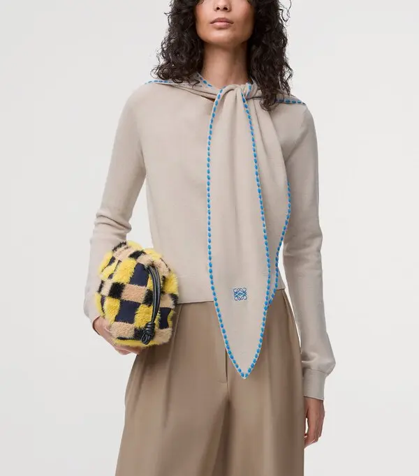 Loewe Wool-blend Scarf Sweater - Beige