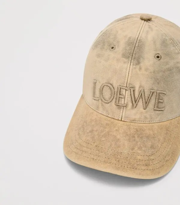 Loewe Denim Logo Baseball Cap - White