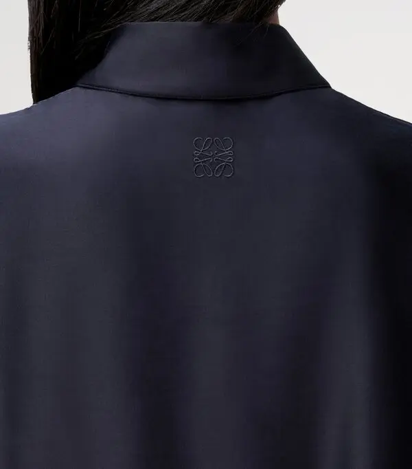 Loewe Satin Cape Shirt - Navy