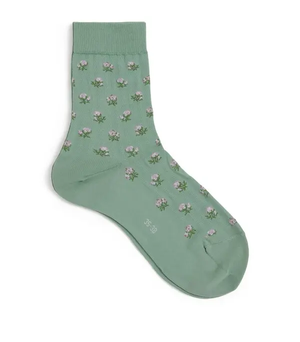 Falke Cotton-blend Family Crew Socks - Green