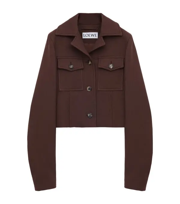Loewe Wool-blend Cropped Jacket