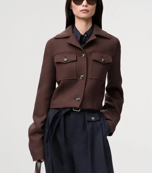 Loewe Wool-blend Cropped Jacket