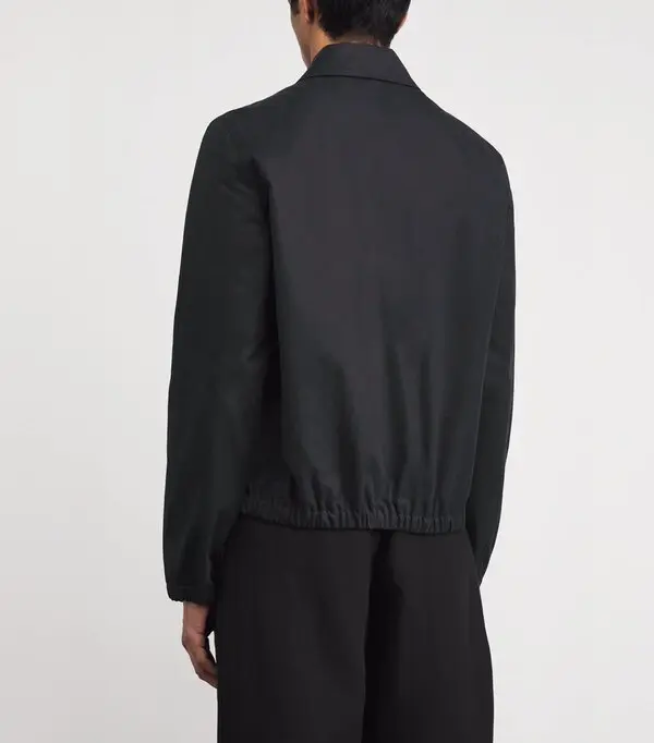 Ami Cotton Gabardine Zip-up Jacket - Black