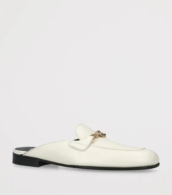 Versace Leather Chain Sabot Mules