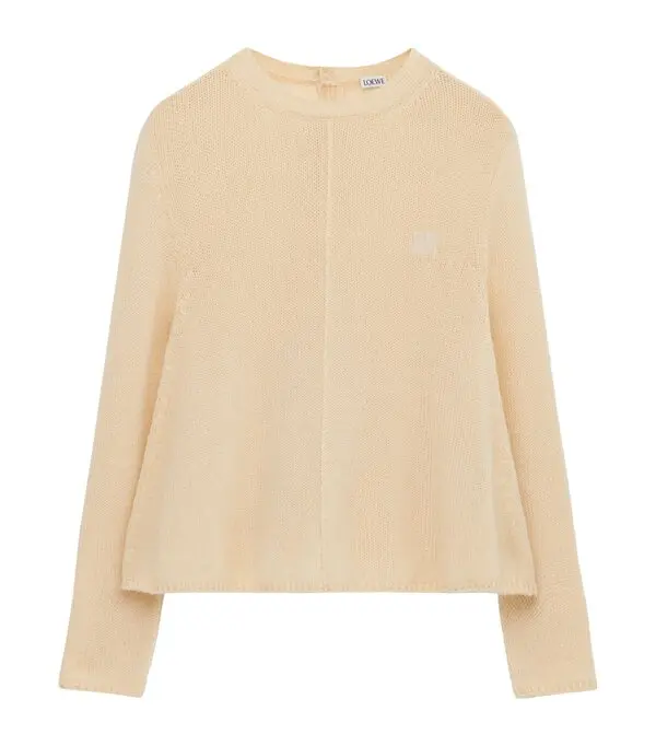 Loewe Cashmere Button-up Sweater - Beige