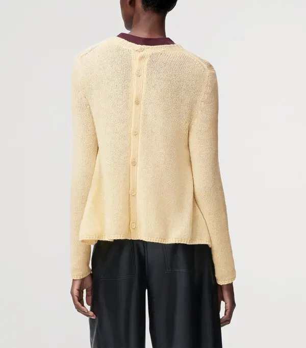 Loewe Cashmere Button-up Sweater - Beige