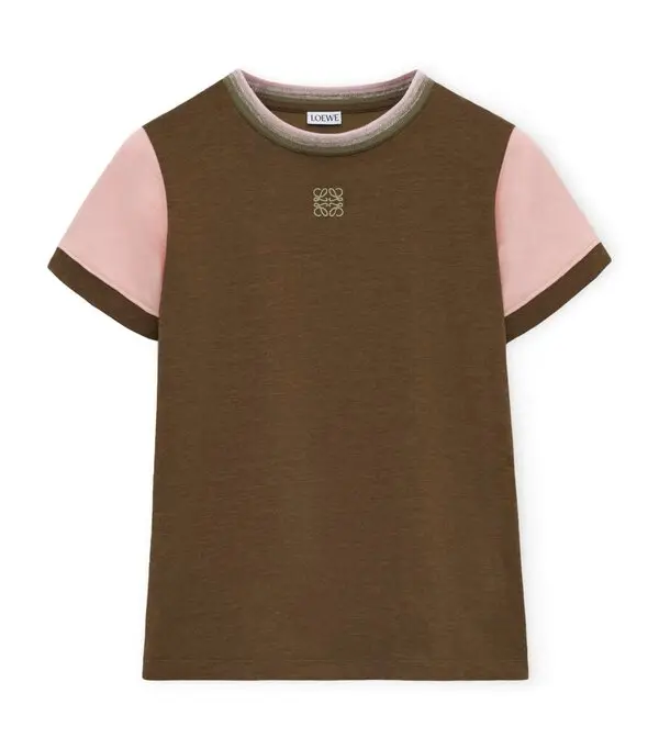 Loewe Stretch-cotton Anagram T-shirt - Green