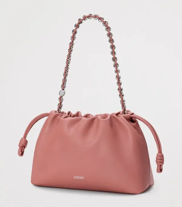 Loewe Medium Leather Flamenco Shoulder Bag - Pink