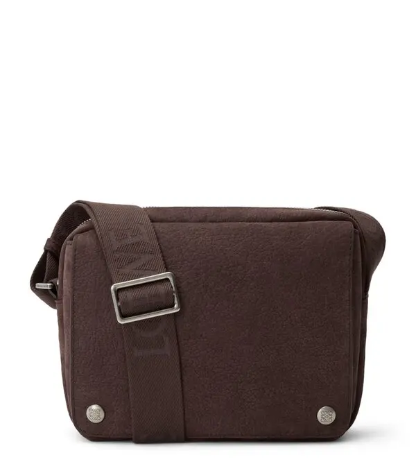 Loewe Medium Suede Pebble Messenger Bag