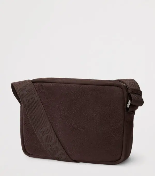 Loewe Medium Suede Pebble Messenger Bag