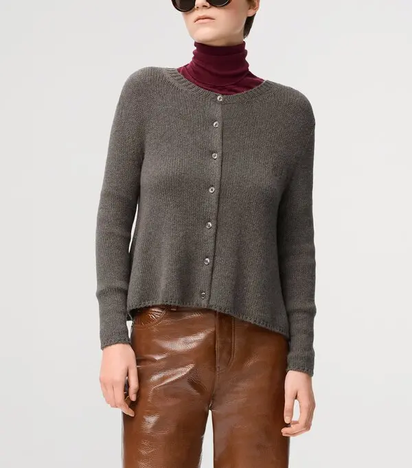 Loewe Cashmere Anagram Cardigan - Grey
