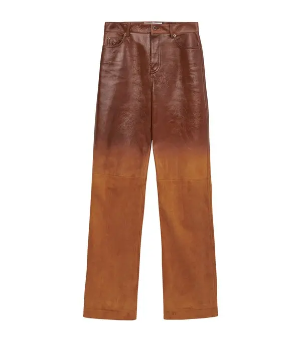 Loewe Lambskin Suede Straight Trousers