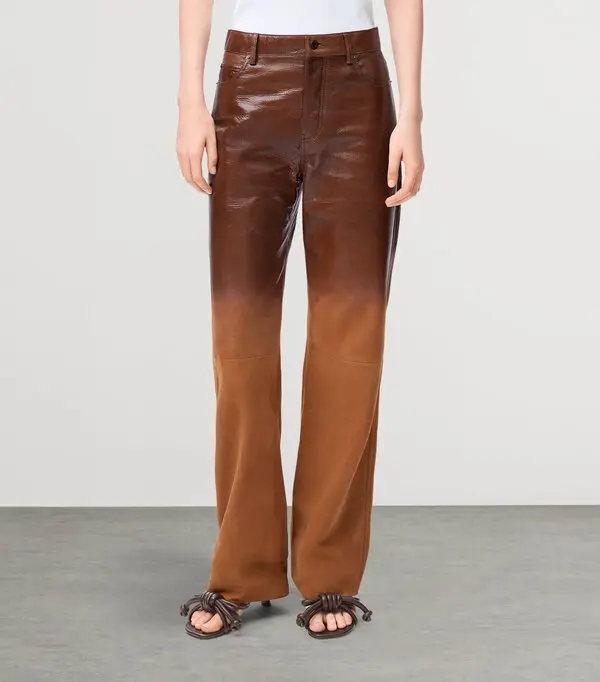 Loewe Lambskin Suede Straight Trousers